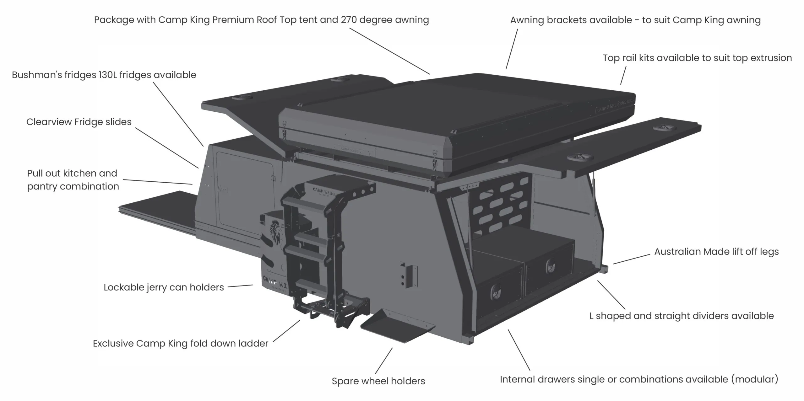 The Best Aluminium Ute Canopies | Camp King Industries